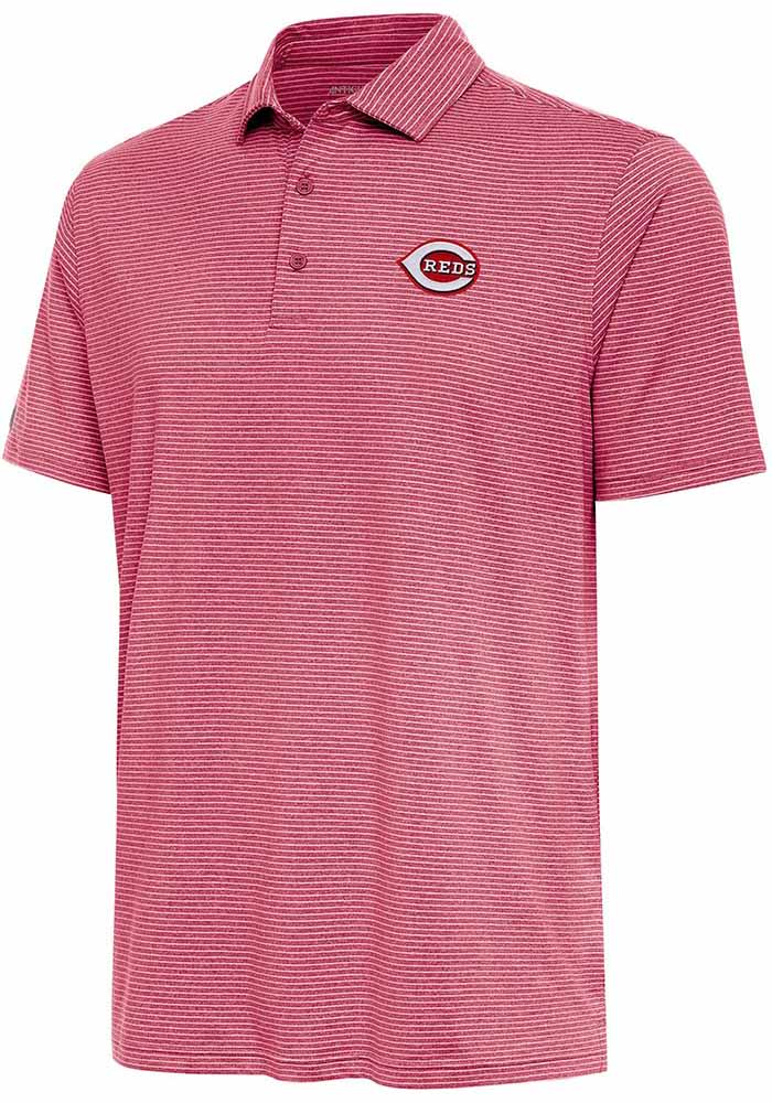 Antigua Cincinnati Reds Mens Scheme Red Short Sleeve Polo - 32330514