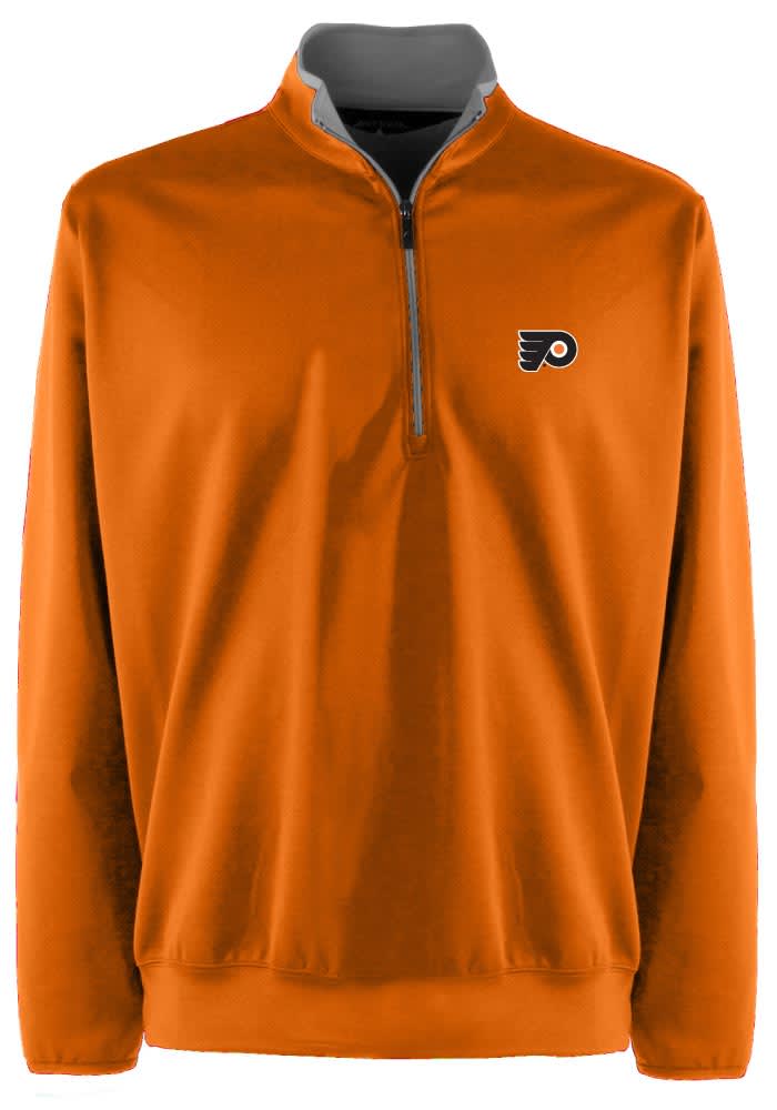 Antigua Philadelphia Flyers Mens Leader Pullover - ORANGE