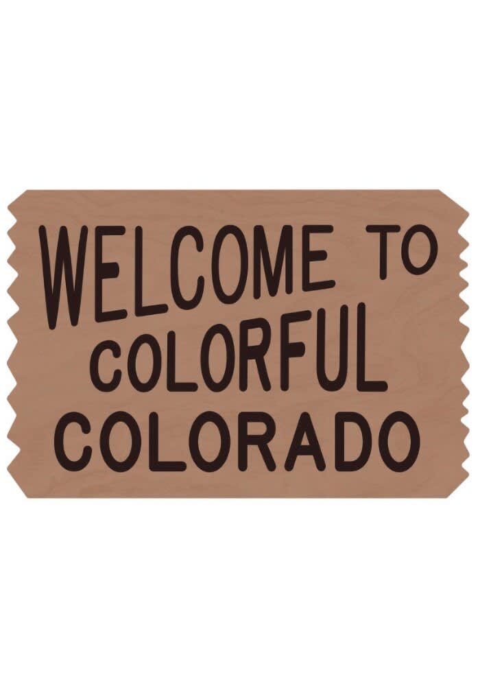 Colorado Souvenir | Colorado Stickers Welcome to Colorful - BROWN