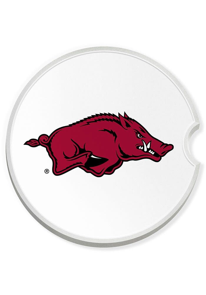Arkansas Razorbacks Red Team Logo Car Coaster - 32603815