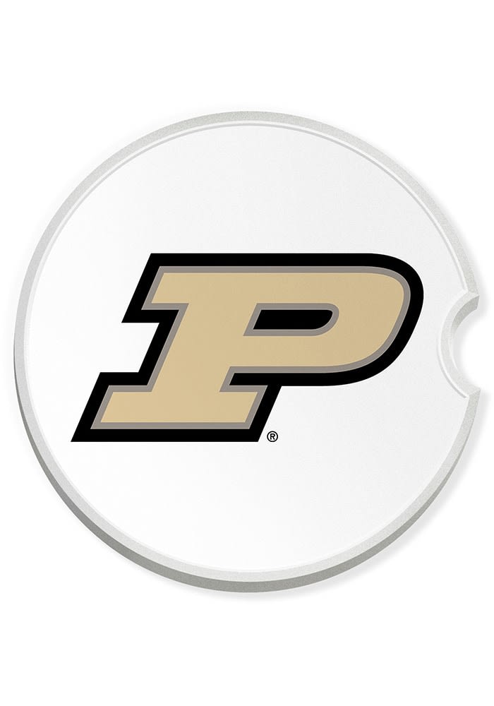 BLACK Purdue Boilermakers Team Logo Car Coaster - 32603903