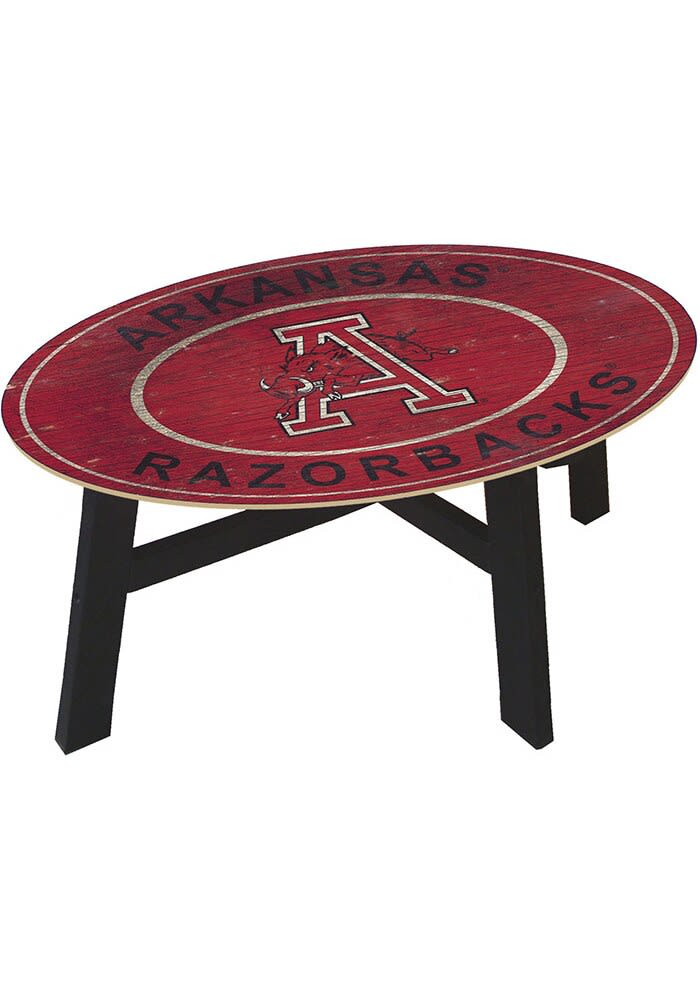 Arkansas Razorbacks Logo Heritage Logo Red Coffee Table