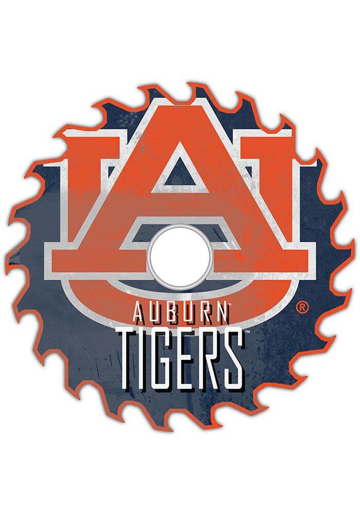Auburn Tigers Rust Circular Saw Sign ORANGE - 326200115