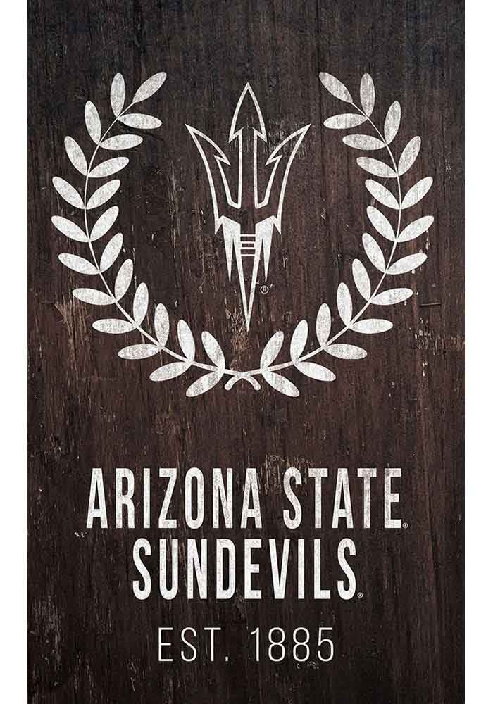 Arizona State Sun Devils Laurel Wreath Sign MAROON - 326200482