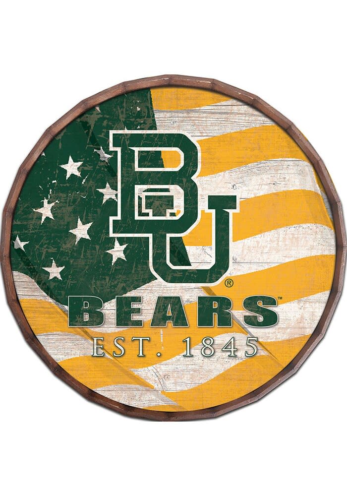 Baylor Bears Flag 16 Inch Barrel Top Sign GREEN - 326200808