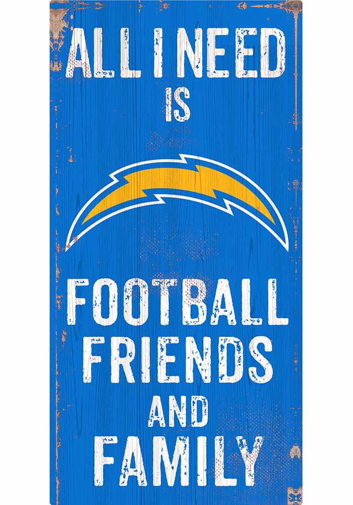 Los Angeles Chargers Football Friends and Family Sign Blue - 326200983