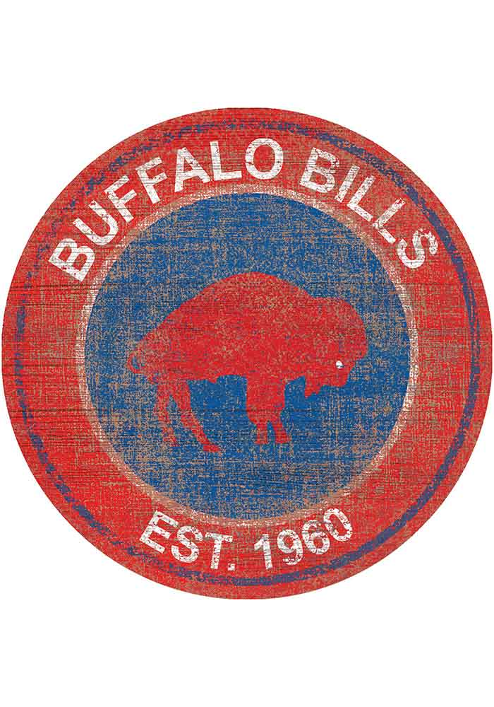 Buffalo Bills Round Heritage Logo Sign Blue - 326201001
