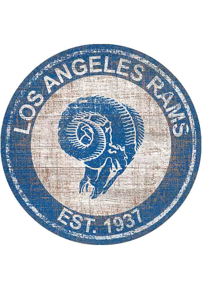 Los Angeles Rams Round Heritage Logo Sign BLUE - 326201015