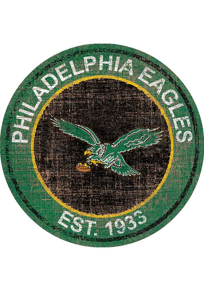 Philadelphia Eagles Round Heritage Logo Sign KELLYGREEN - 326201023
