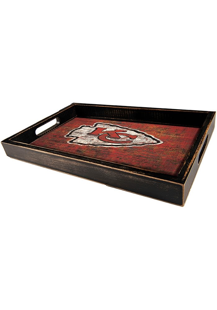 Kansas City Chiefs Distressed Tray Serving Tray - RED