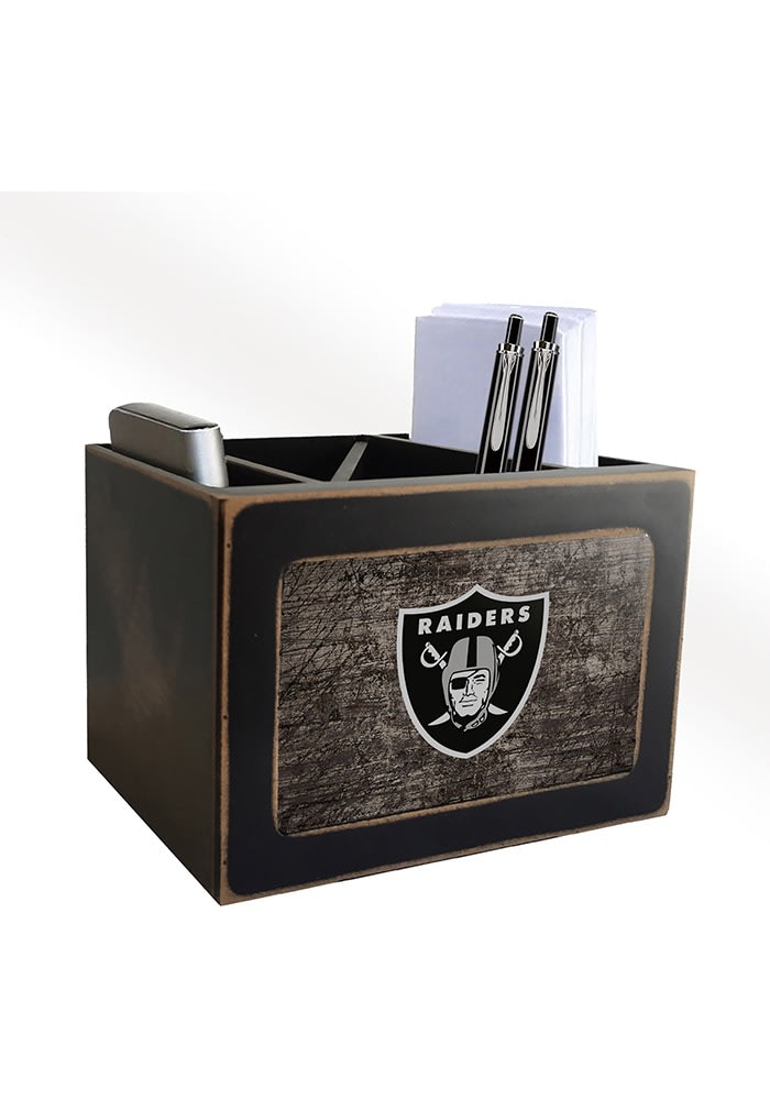 Las Vegas Raiders BLACK Desktop Organizer Desk Accessory - 326201078