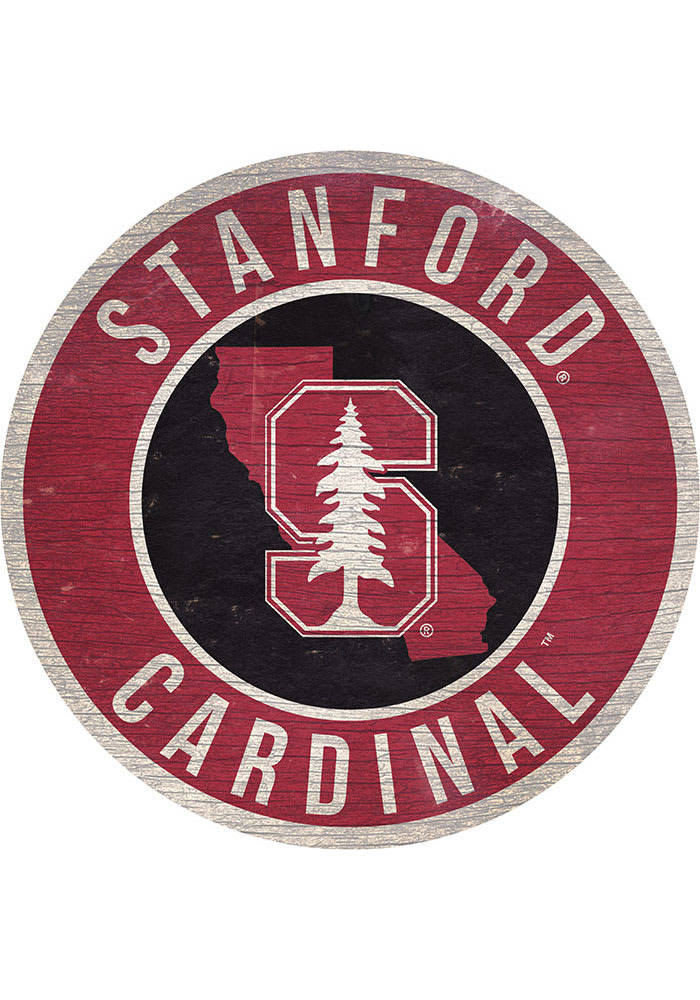 Stanford Cardinal 12 in Circle State Sign RED - 32620139