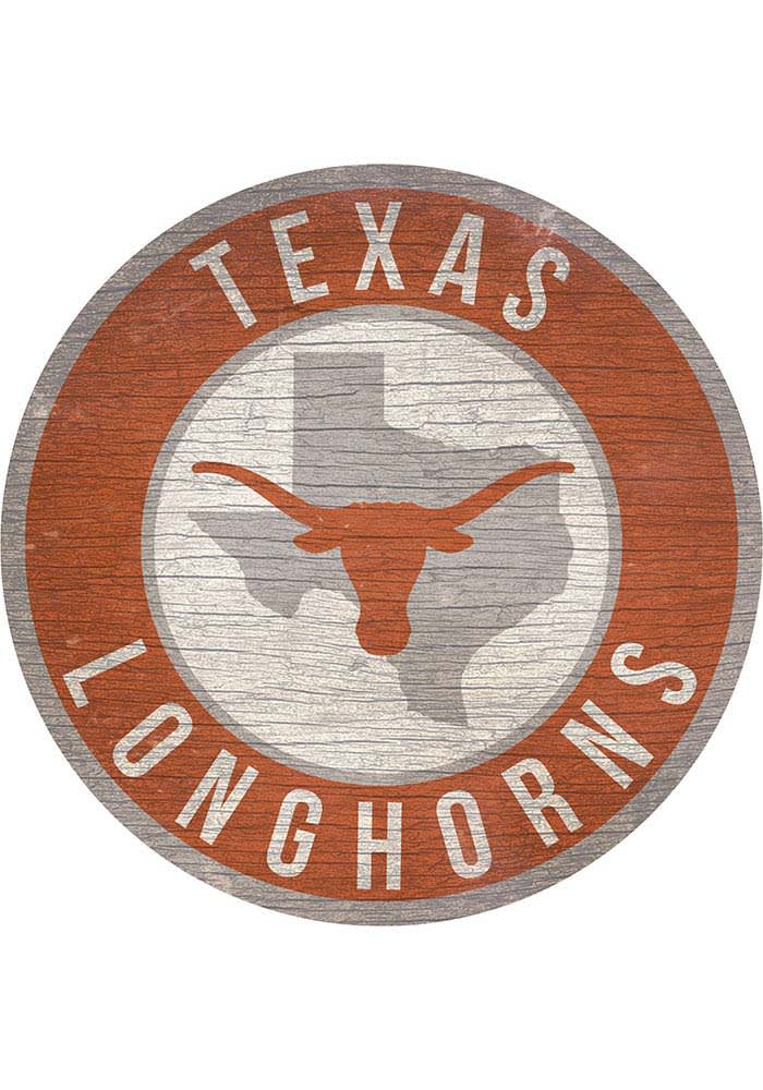 Texas Longhorns 12 in Circle State Sign BURNTORANGE - 32620143
