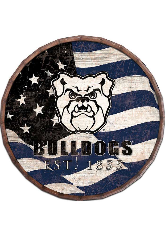 Butler Bulldogs Flag 24 Inch Barrel Top Sign GREEN - 326201638