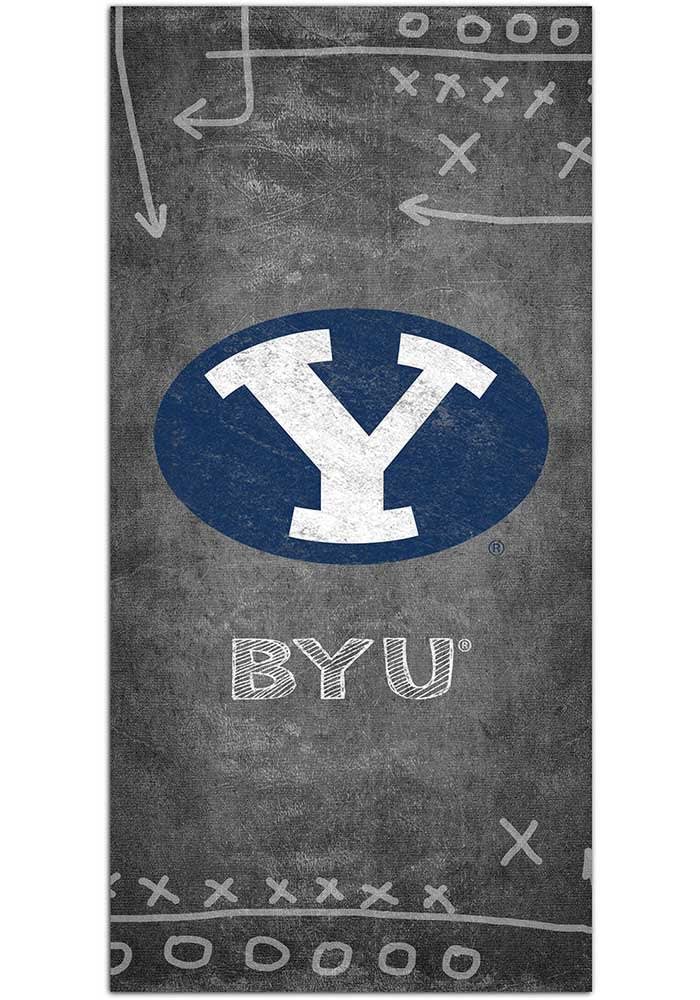 BYU Cougars Chalk Playbook Sign NAVY - 326201678