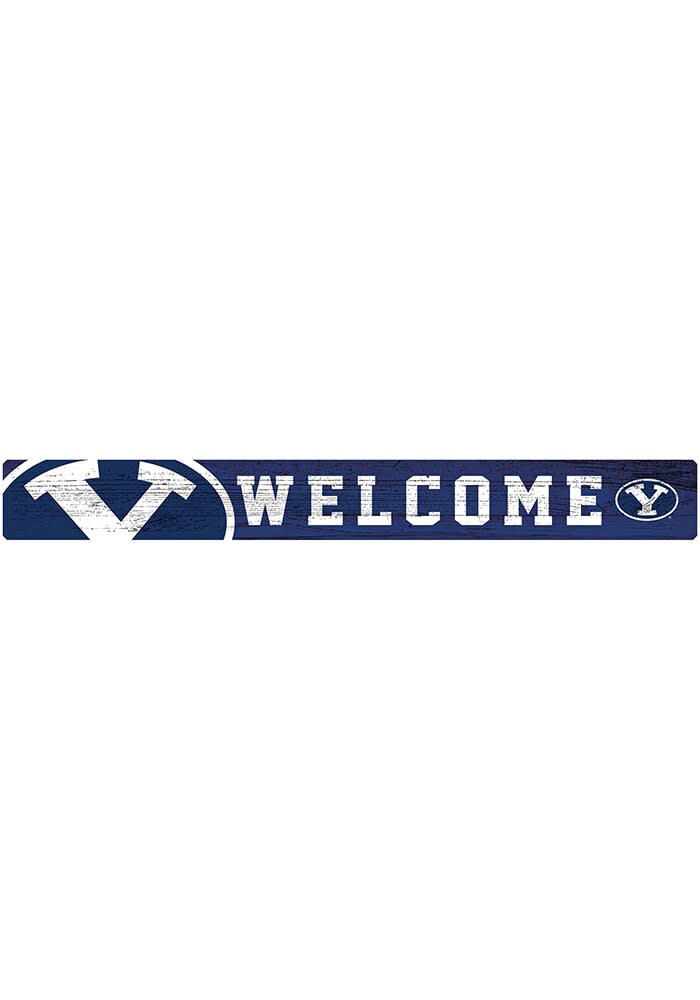 BYU Cougars Welcome Strip Sign NAVY - 326201772