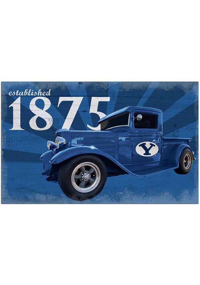 BYU Cougars Established Truck Sign NAVY - 326201829