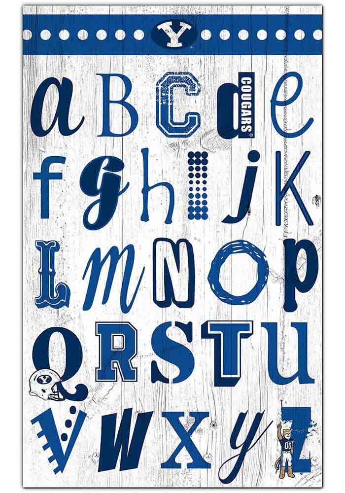 BYU Cougars Alphabet Sign NAVY - 326201841