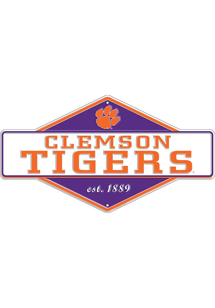 Clemson Tigers Diamond Panel Sign ORANGE - 326201972