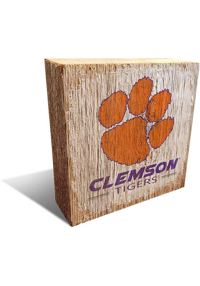 Clemson Tigers Logo Block Sign ORANGE - 326202045