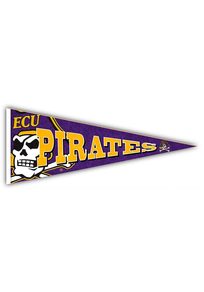East Carolina Pirates Wood Pennant Sign PURPLE - 326202386