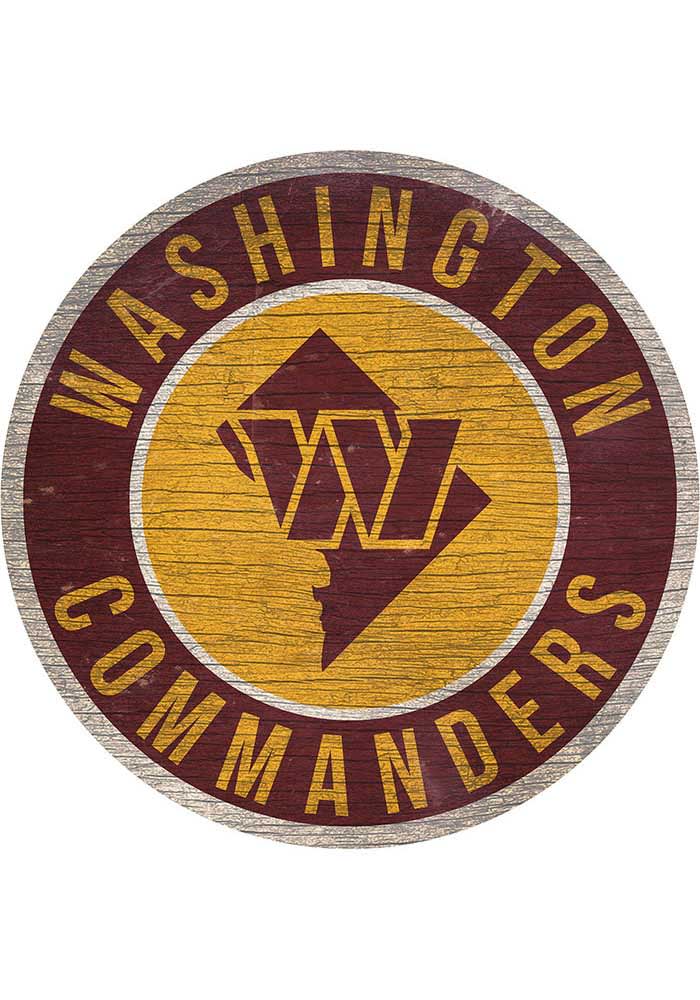 Washington Commanders 12 in Circle State Sign Red - 32620244