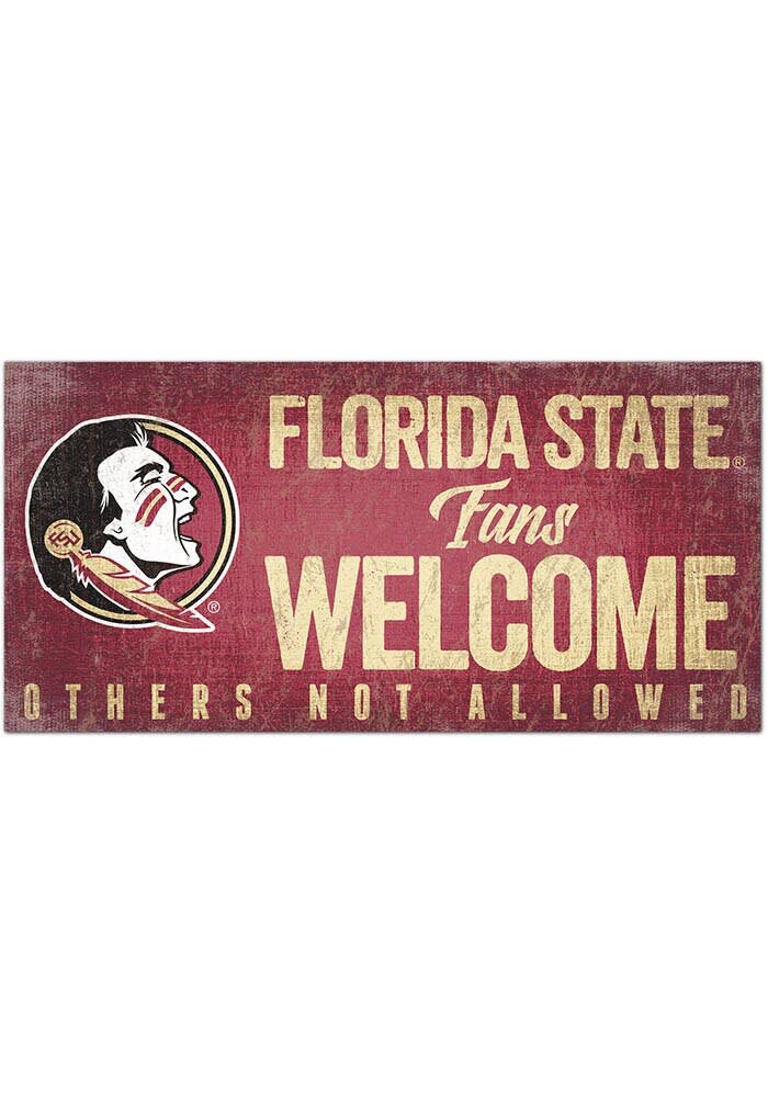 Florida State Seminoles Fans Welcome 6x12 Sign MAROON - 326202792