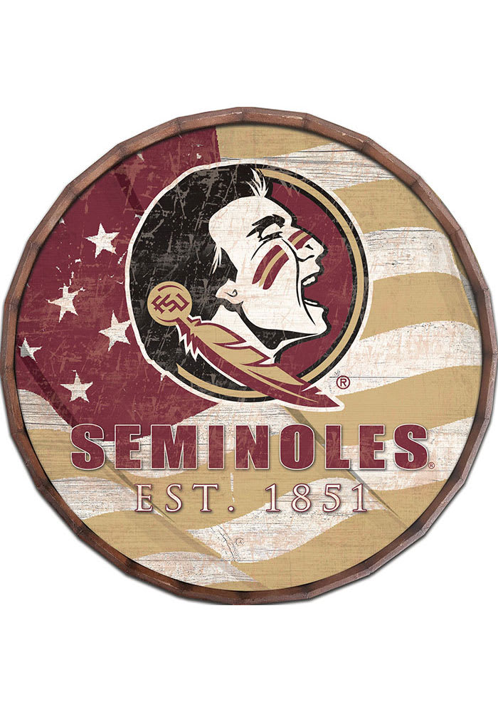 Florida State Seminoles Flag 24 Inch Barrel Top Sign MAROON - 326203018
