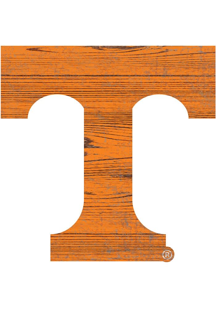 Tennessee Volunteers Distressed Logo Cutout Sign ORANGE - 32620324