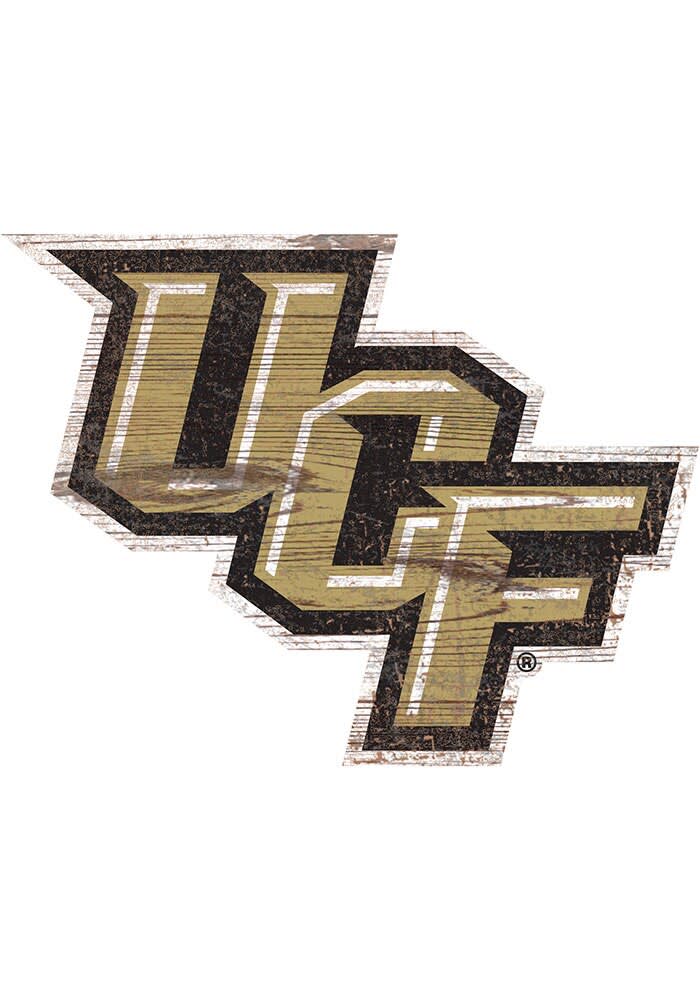 UCF Knights Distressed Logo Cutout Sign BLACK - 32620331