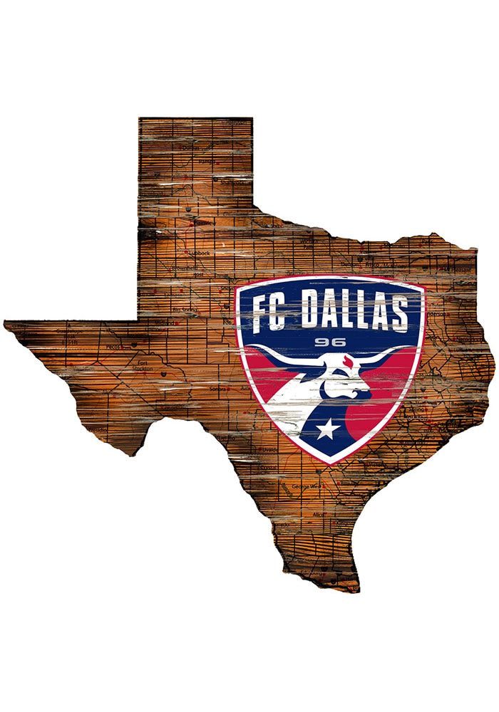 FC Dallas 12 Mini Roadmap State Sign Sign BLUE - 32620341
