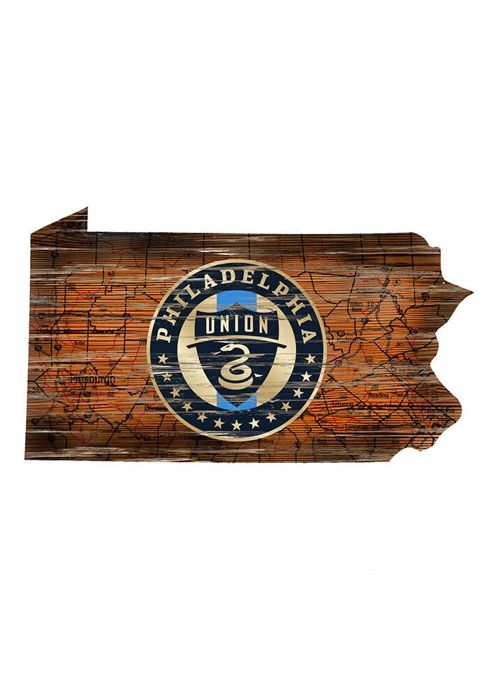 Philadelphia Union 12 Mini Roadmap State Sign Sign BLUE - 32620342