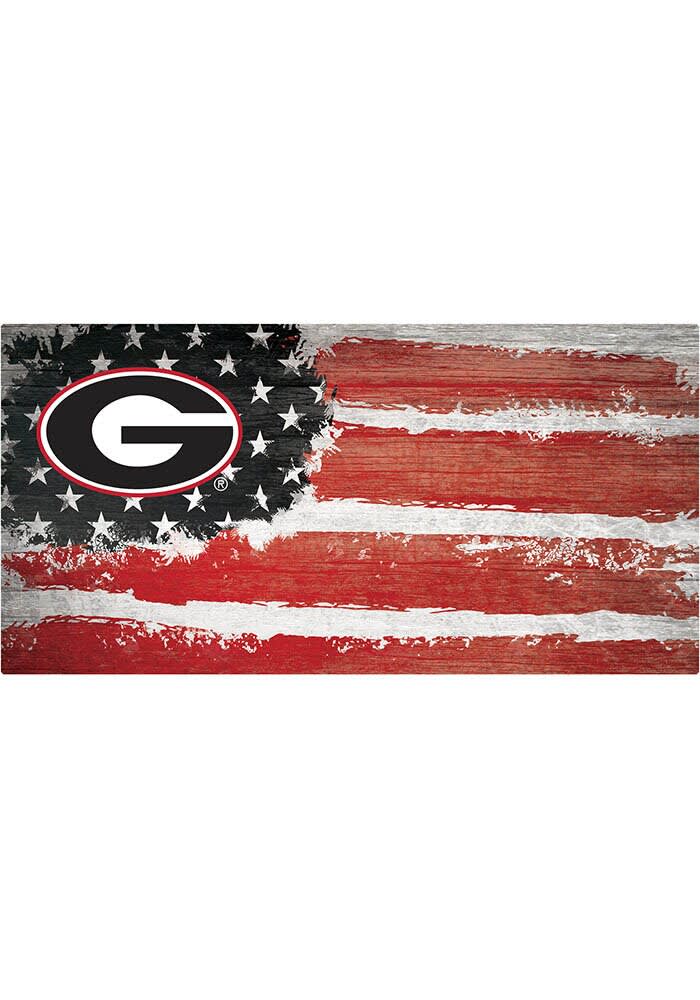 Georgia Bulldogs Flag 6x12 Sign Red - 326203497