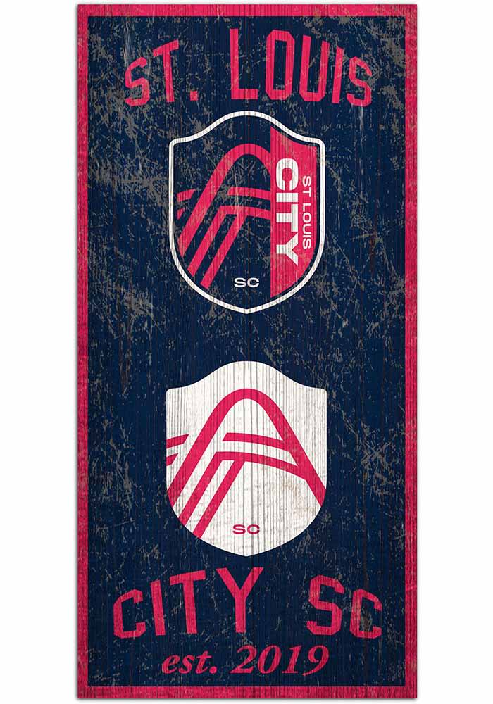 St Louis City SC 6X12 Heritage Logos Sign Red - 32620359