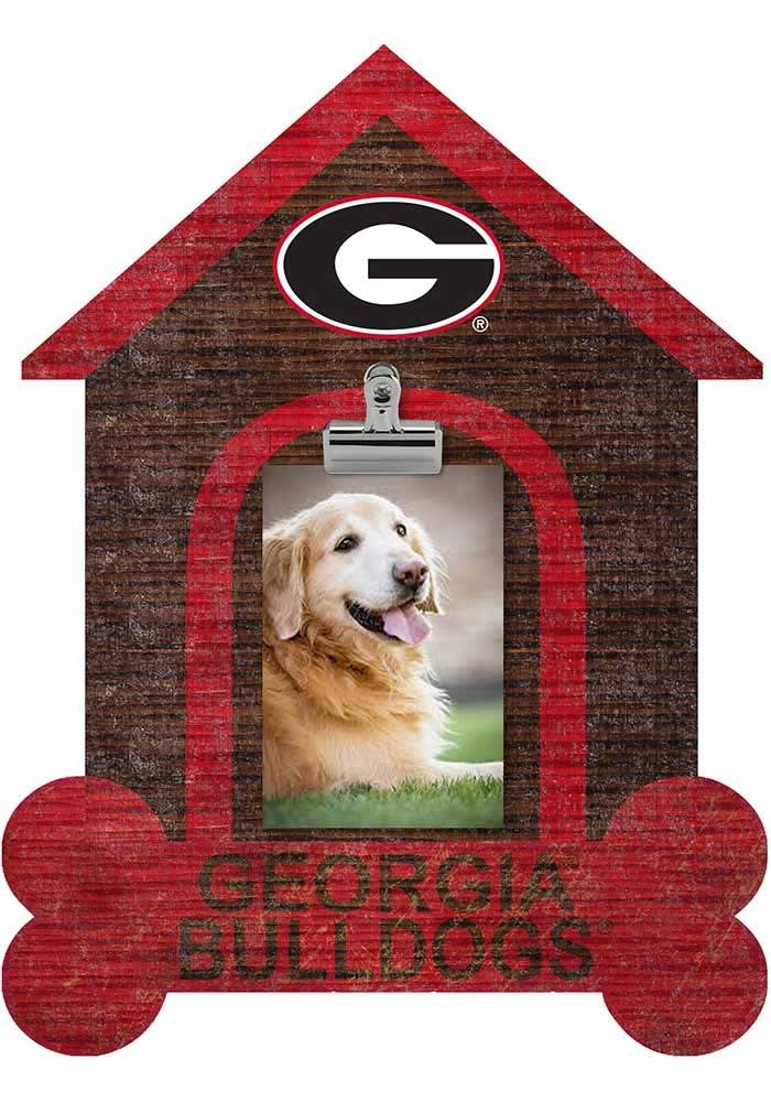Georgia Bulldogs Red Dog Bone House Clip Picture Frame - 326203608