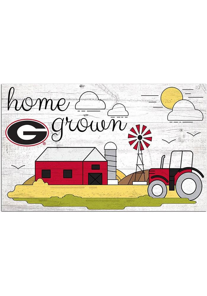 Georgia Bulldogs Home Grown Sign Red - 326203625