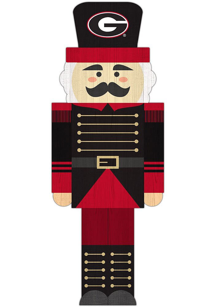 Georgia Bulldogs 31 Inch Nutcracker Leaner Sign Red - 326203661