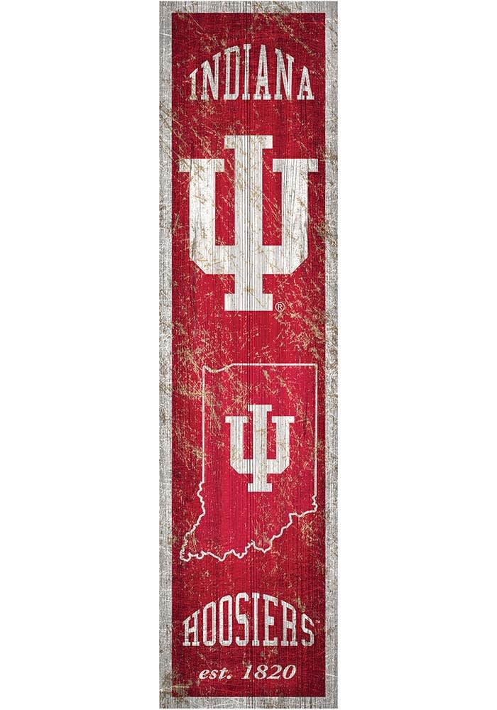 Indiana Hoosiers Heritage Banner 6x24 Sign Red - 326203851