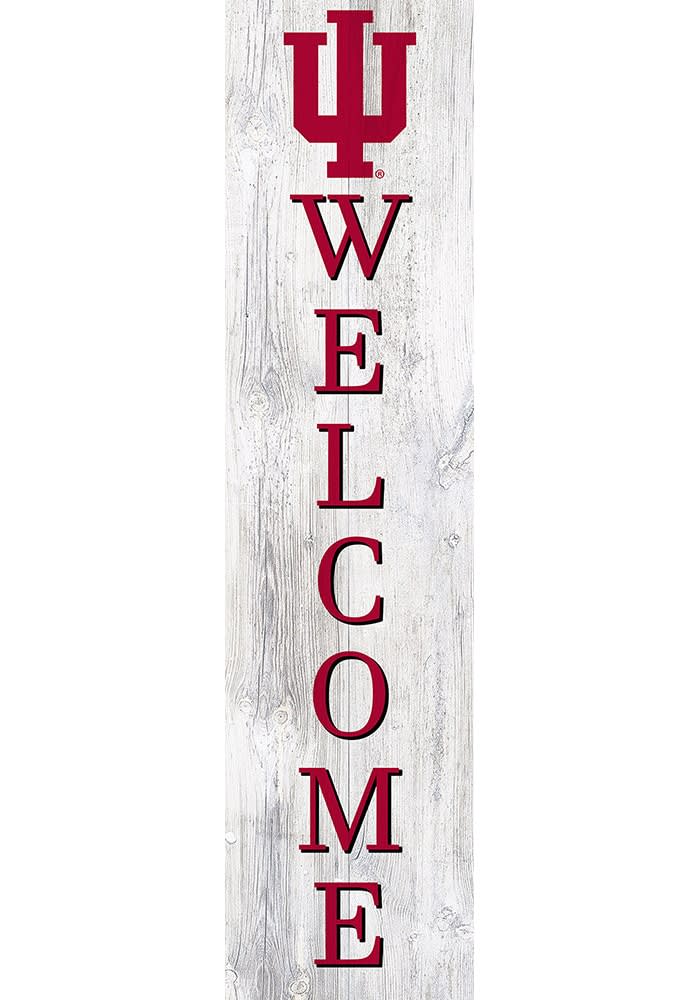 Indiana Hoosiers Red 24 Inch Welcome Leaner Sign - 326203861