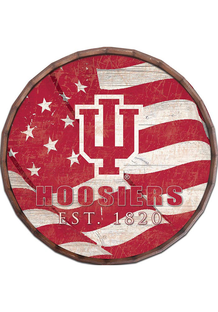 Indiana Hoosiers Red Flag 24 Inch Barrel Top Sign - 326203950