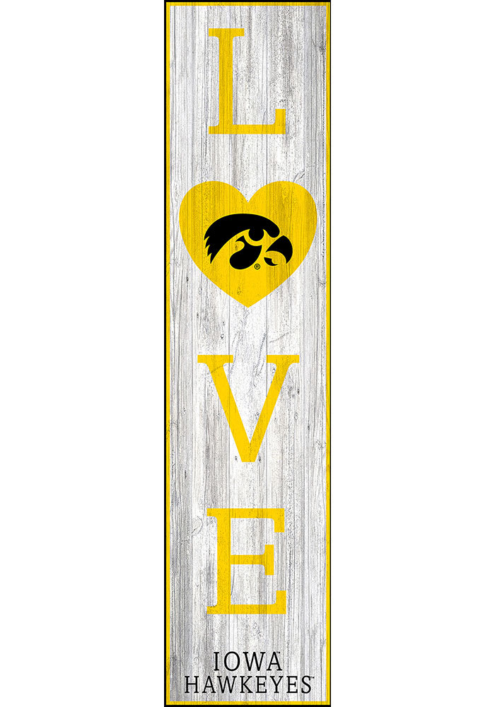 Iowa Hawkeyes BLACK 48 Inch Love Leaner Sign - 326204207