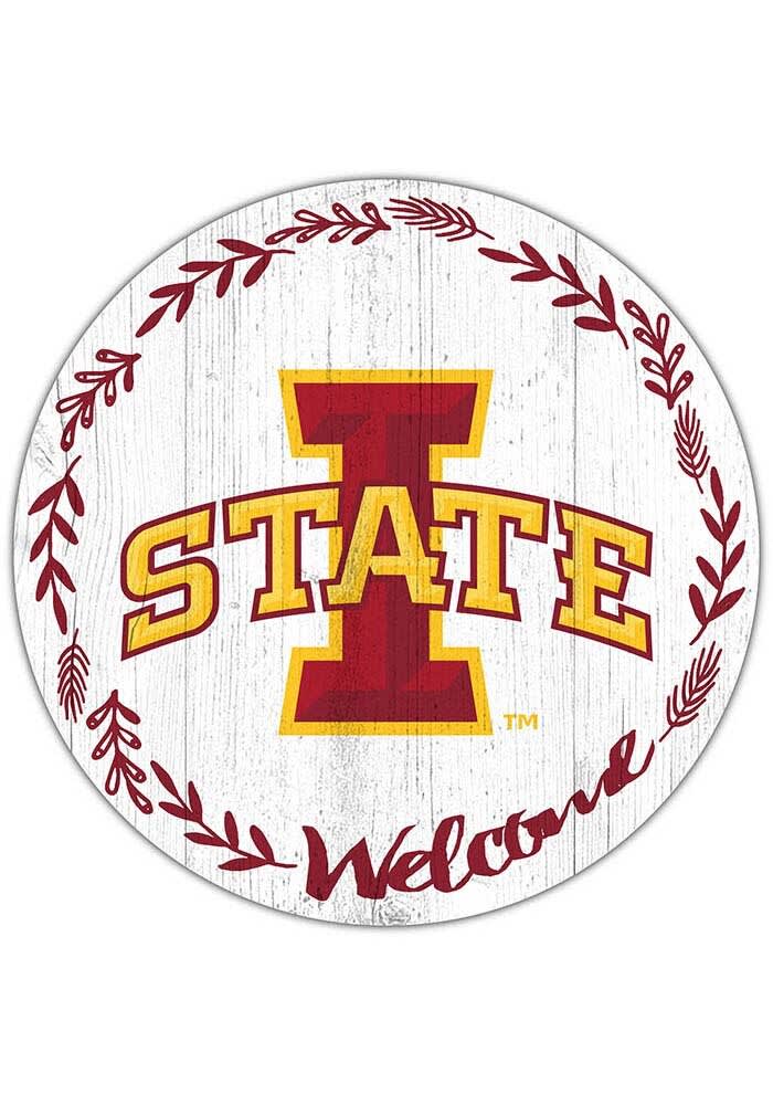 Iowa State Cyclones Welcome Circle Sign Red - 326204316