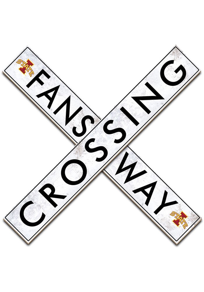 Iowa State Cyclones Red 24 Inch Fans Way Crossing Wall Art - 326204446