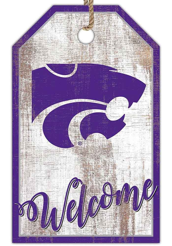 K-State Wildcats Welcome Team Tag Sign PURPLE - 326204900