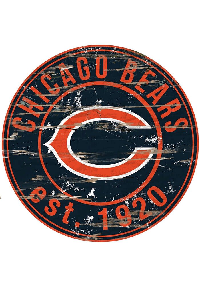 Chicago Bears Established Date Circle 24 Inch Sign BLUE - 32620501