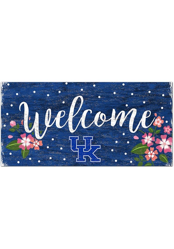 Kentucky Wildcats Welcome Floral Sign BLUE - 326205010