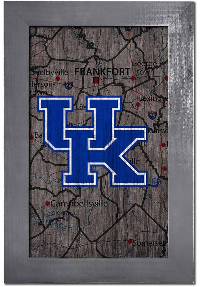 Kentucky Wildcats City Map Sign BLUE - 326205180
