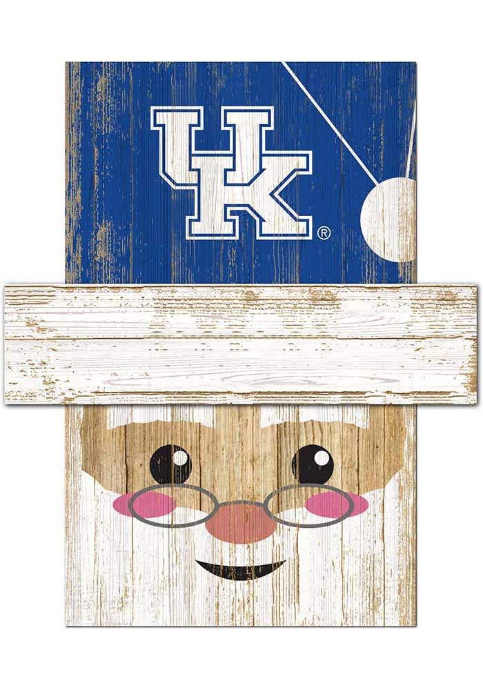 Kentucky Wildcats Santa Head Sign BLUE - 326205196