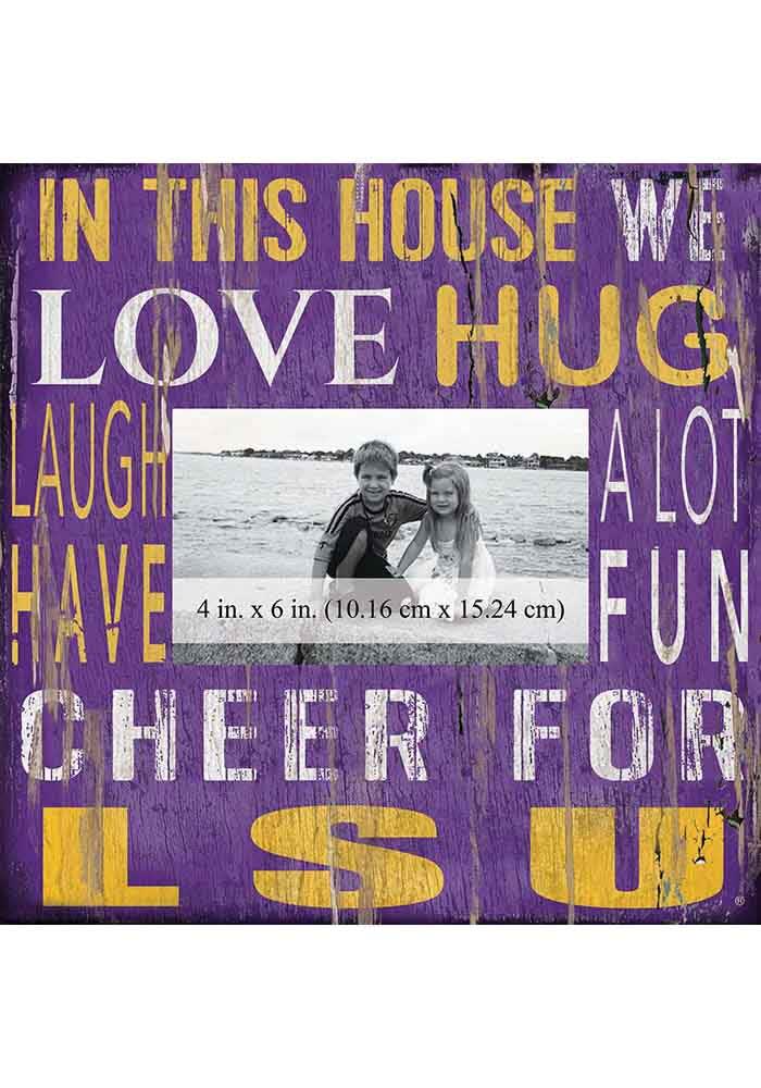 LSU Tigers PURPLE In This House 10x10 Picture Frame - 326205713