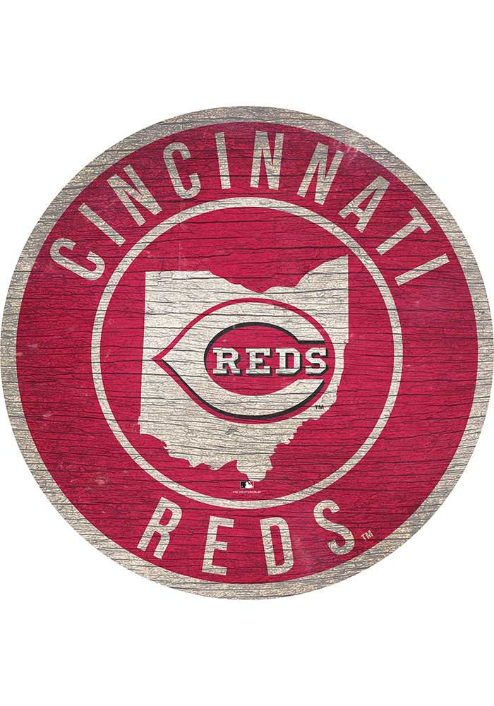 Cincinnati Reds State Circle Sign Sign Red - 32620590